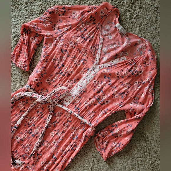 LOFT | Dresses | Loft Plus Pink Floral Maxi Dress Boho | Poshmark